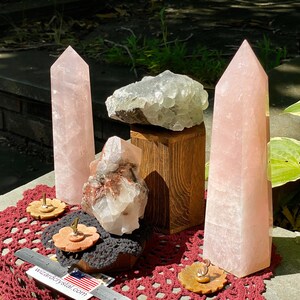 Rosequartz Towers & Fluorite or Calcite Crystal Clusters - the Eternal ...