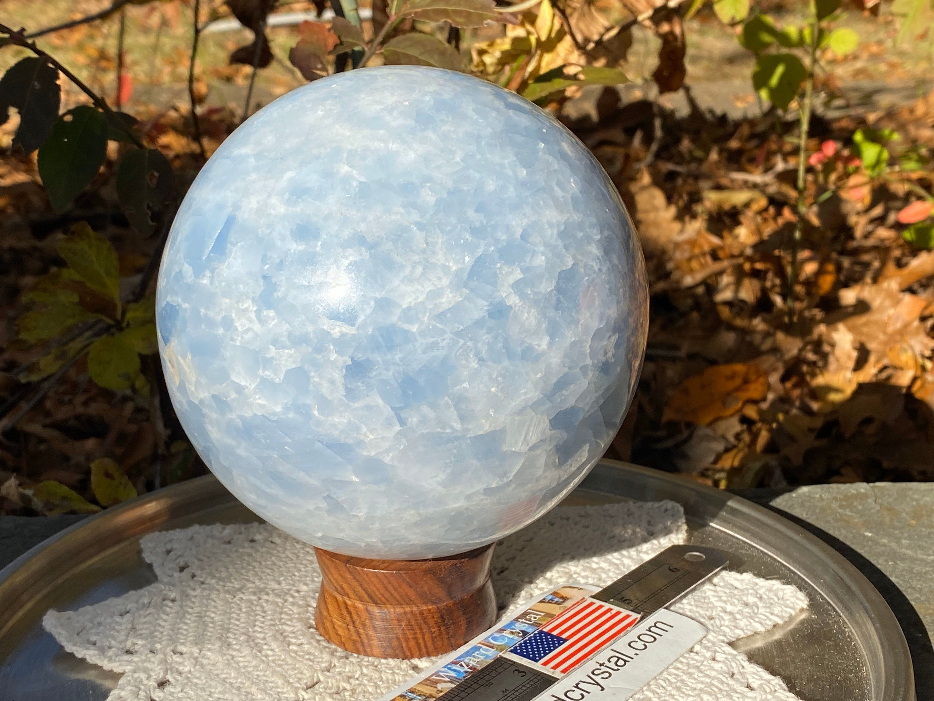 Calcite Sphere Blue Dream Natural Crystal Geode Sphere Nice Color ...
