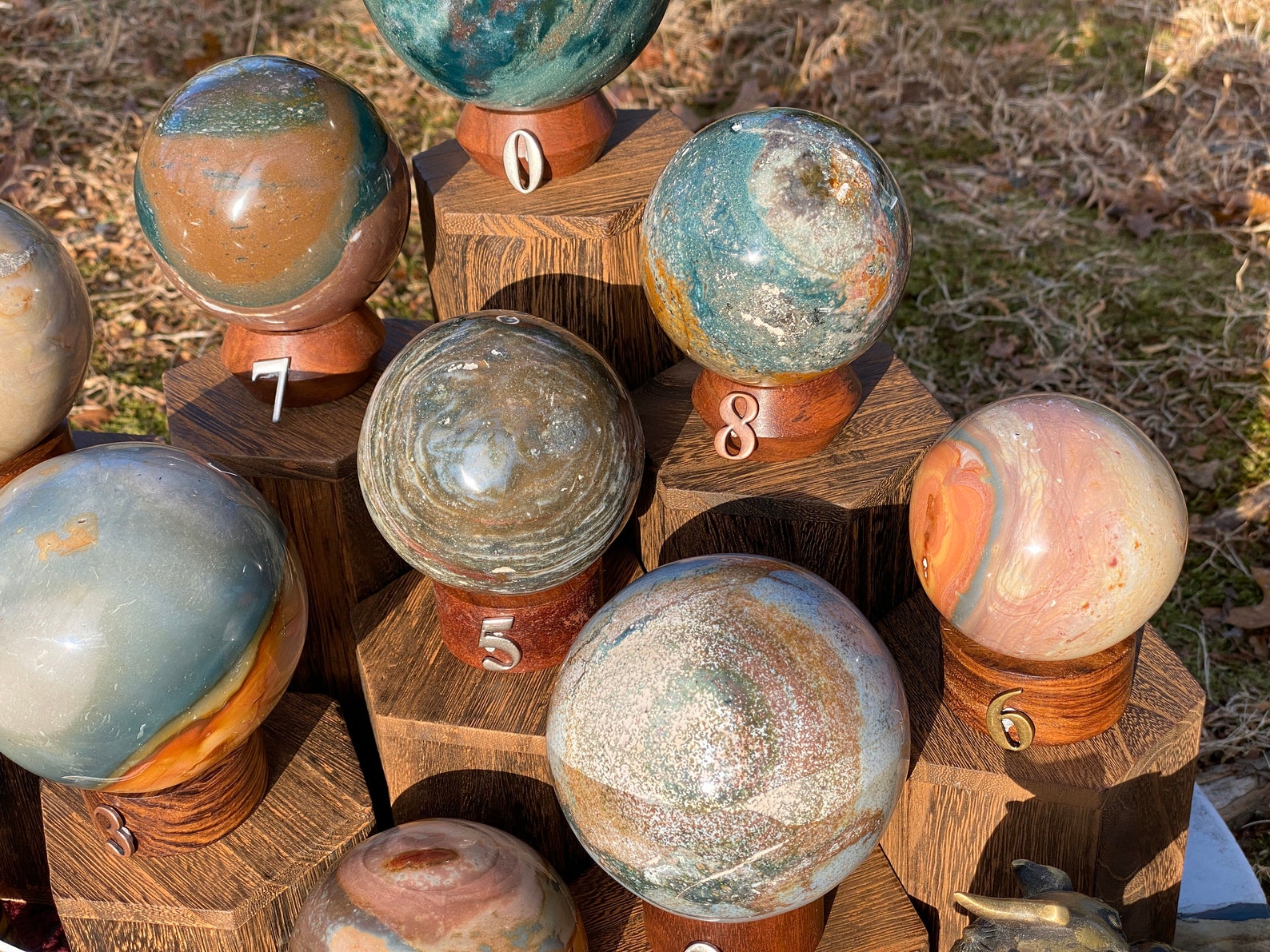 Jasper Spheres Crystal Ball Large Crystal Orb Ocean Jasper Ore | Etsy