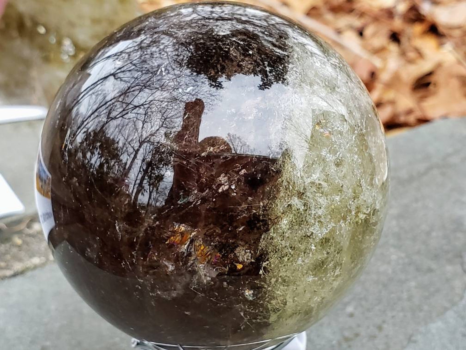 Smoky Citrine Sphere 2.8" Crystal Ball Sphere Quartz Orb Solar Plexus ...