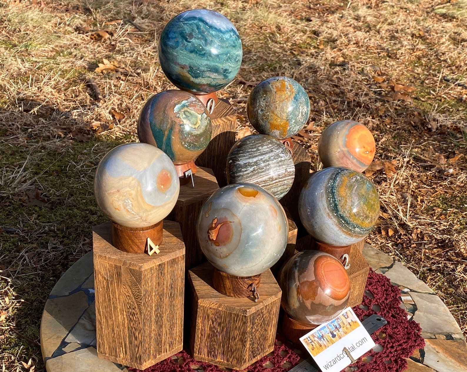 Jasper Spheres Crystal Ball Large Crystal Orb Ocean Jasper Ore | Etsy