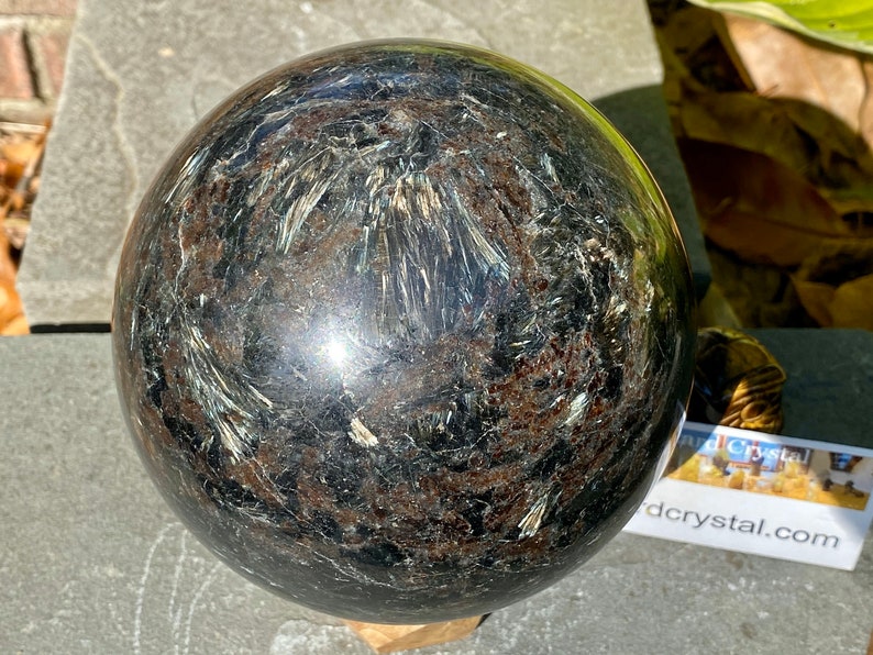 8lb Astrophyllite Sphere Fireworks Stone Garnet Arfvedsonite - Etsy