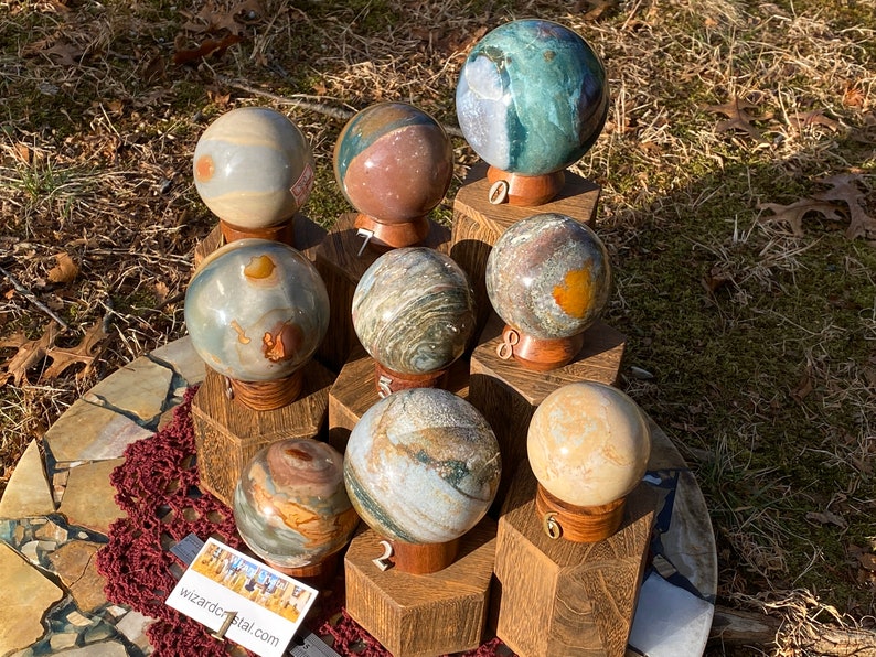 Jasper Spheres Crystal Ball Large Crystal Orb Ocean Jasper Ore | Etsy