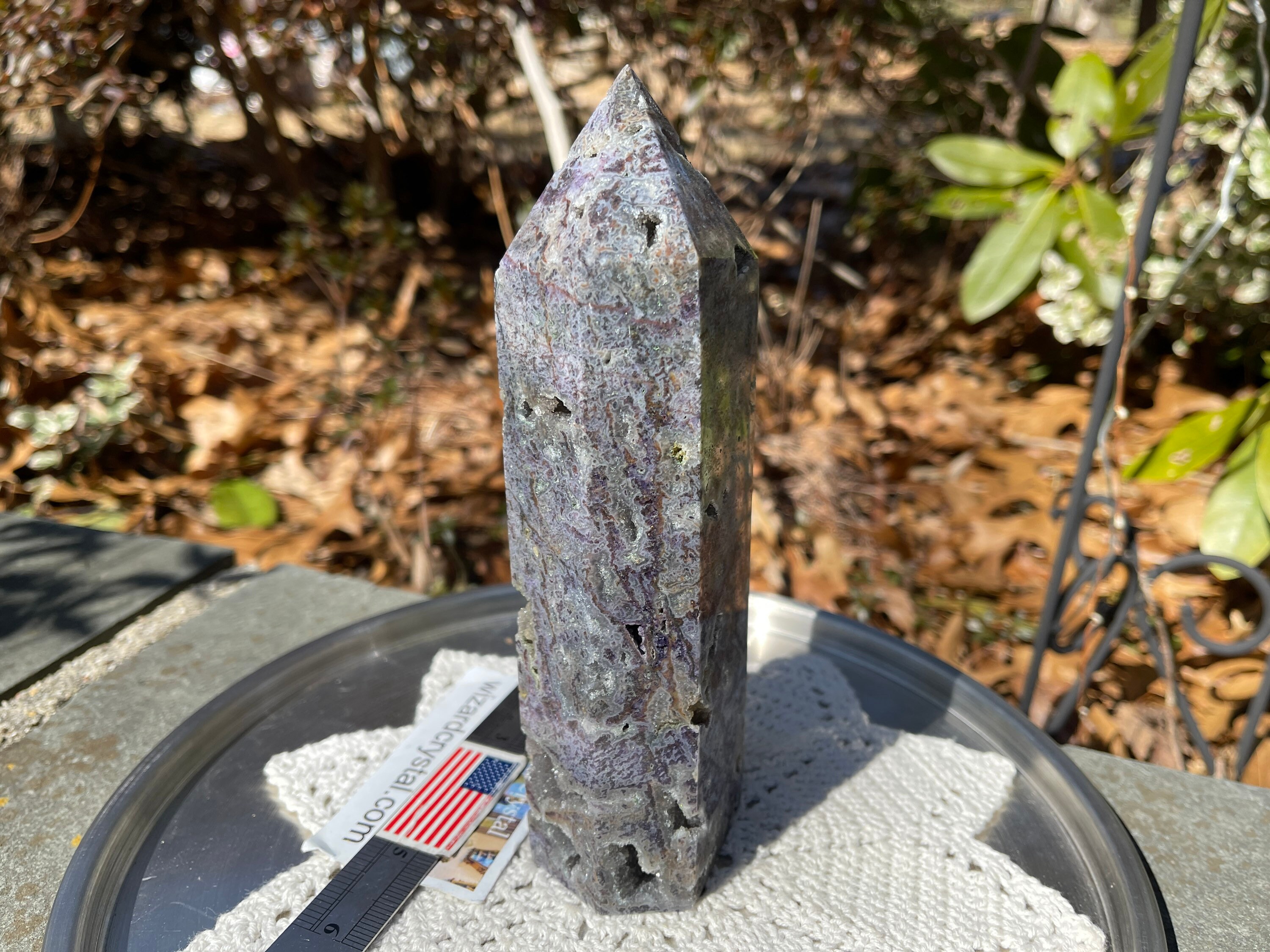 Purple Sphalerite Tower Rainbow 7 Large Point Fluroite | Etsy