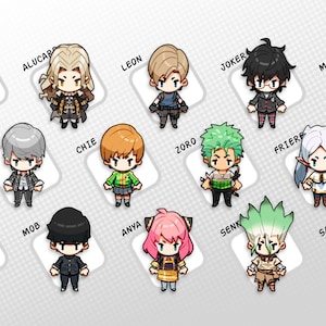 Video Game and Anime Character Mini Phone Charms - Etsy