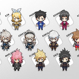 Video Game and Anime Character Mini Phone Charms - Etsy