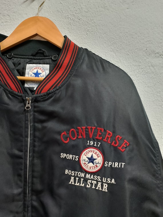 Converse Bomber Jacket XL - Etsy Converse Bomber Jacket XL - Etsy