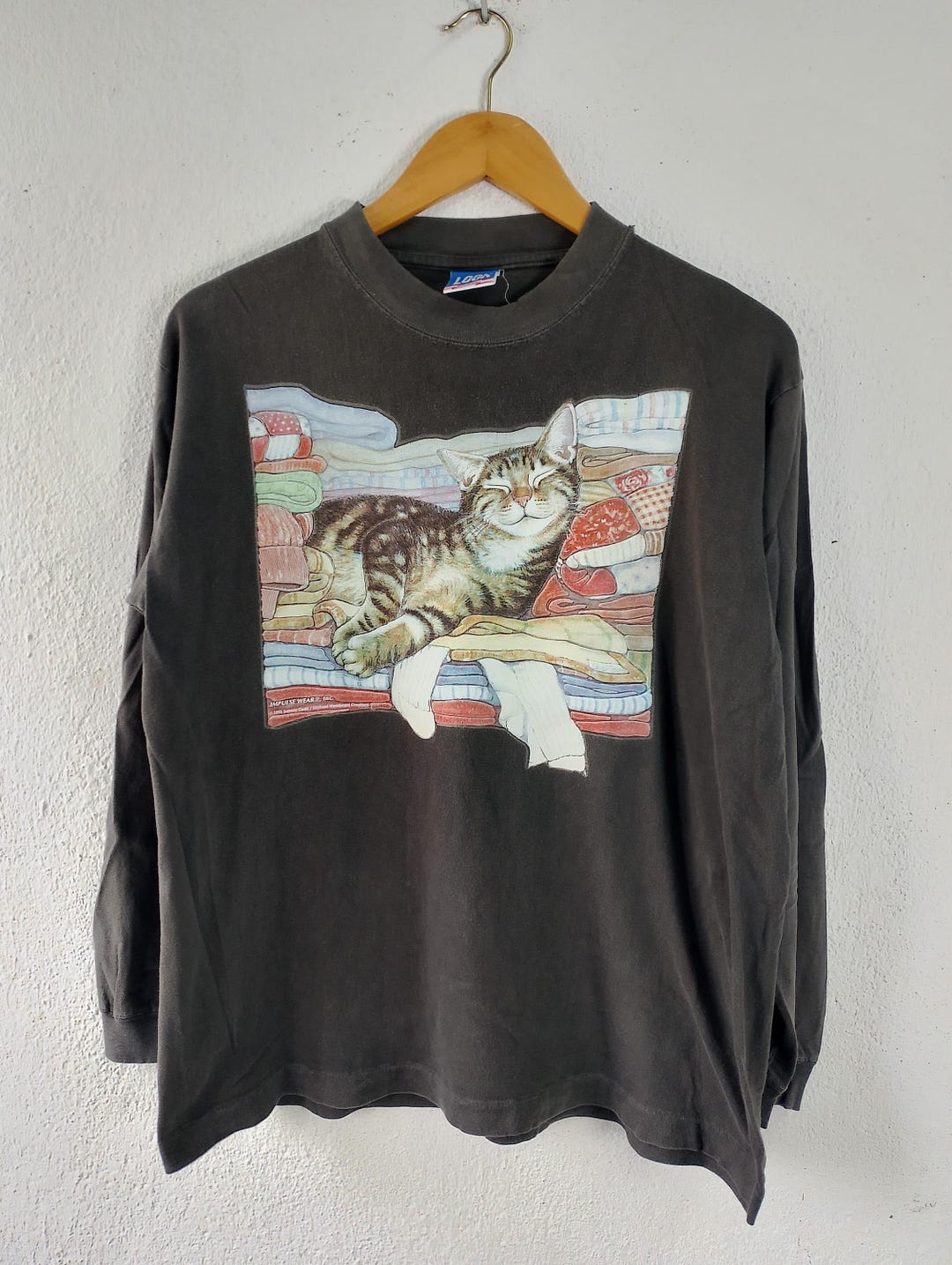Vintage Debbie Cook 1995 Cat Art T-shirt Medium - Etsy