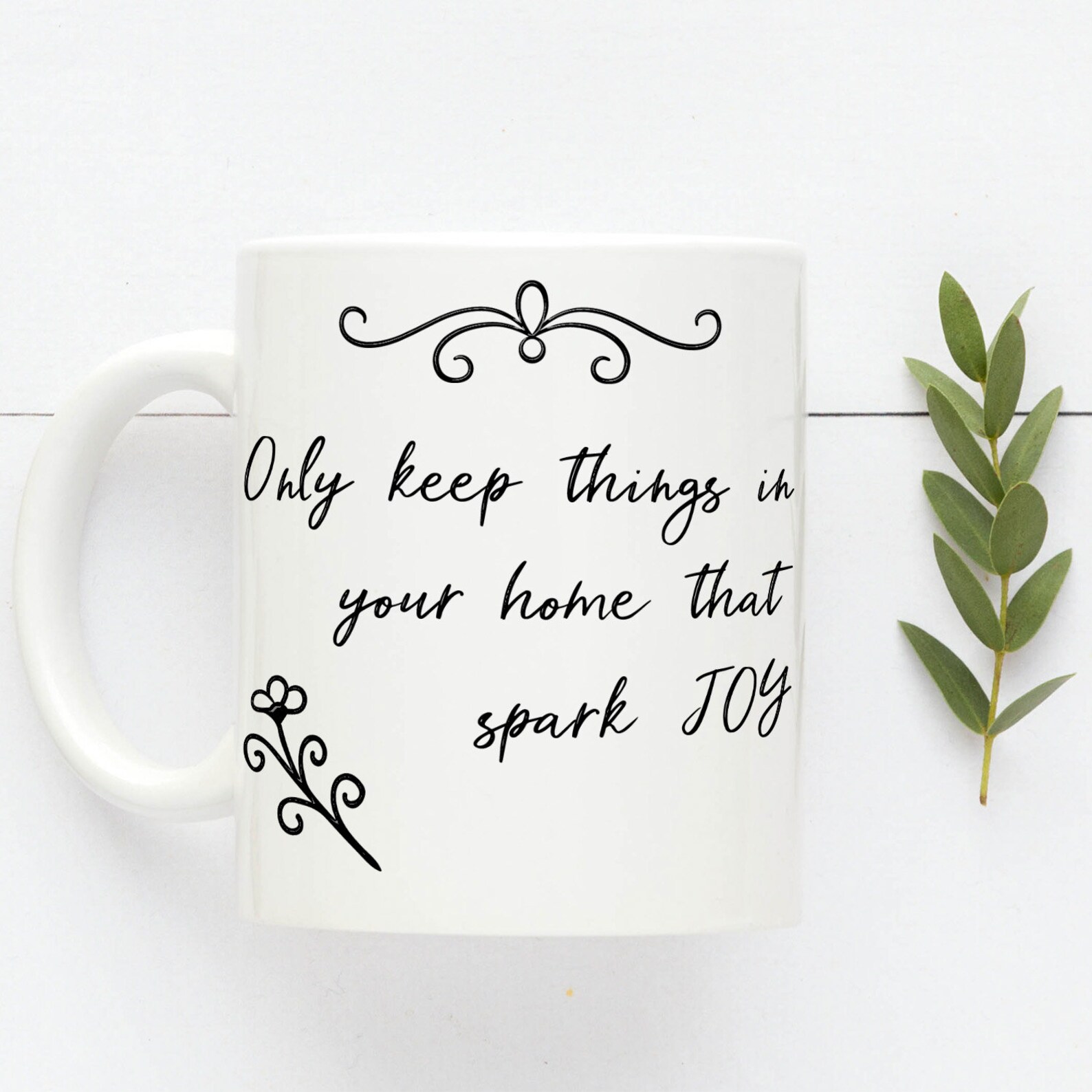 Only Keep Things in Your Home That Spark Joy Mug Quote Mugs - Etsy