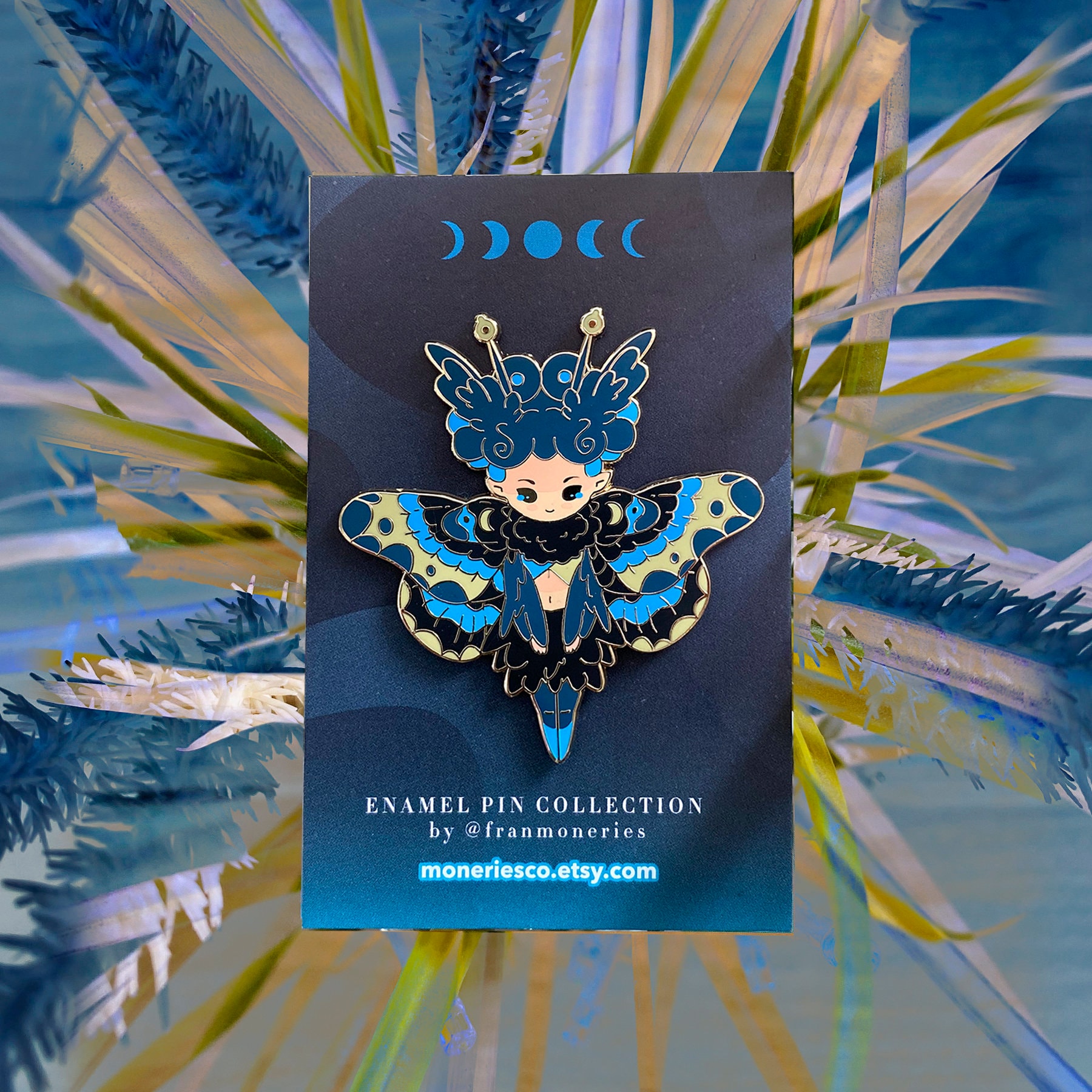 Moth Girl Magical Forest Fairies Fantasy Enamel Pin - Etsy