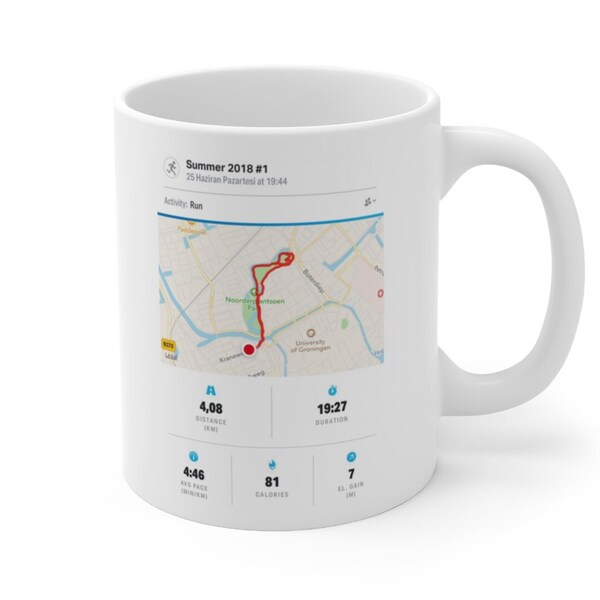 Strava Map Coffee Mug - Etsy