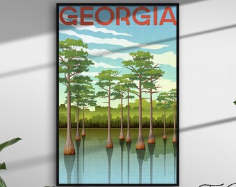 Georgia Travel Poster - Etsy
