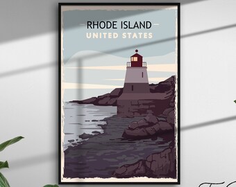 Rhode Island Travel Poster Vintage - Etsy