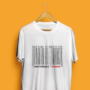 This Girl is Priceless T-shirt Cute Bar Code Women Shirt - Etsy