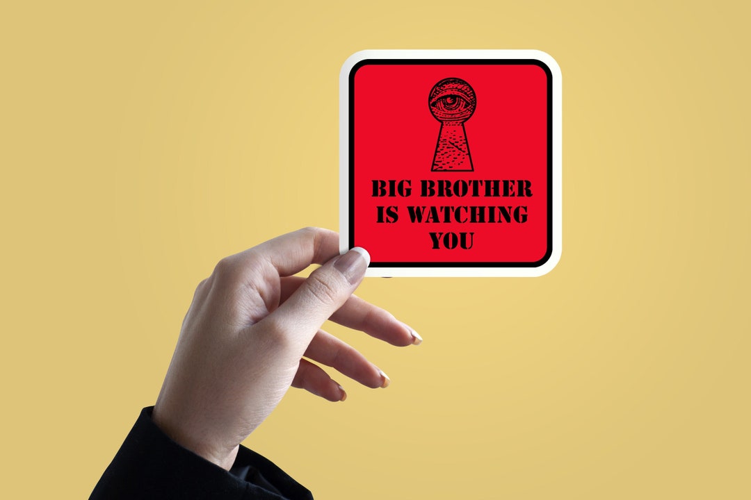 Big Brother is Watching You, Funny Conspiracy Cool Sticker, Literary ...