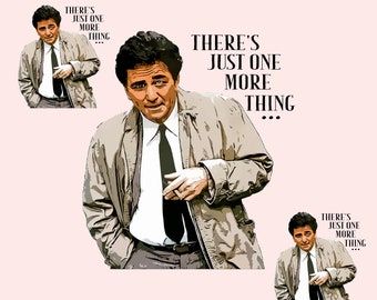 Lieutenant Columbo Funny Sticker Just One More Thing Laptop | Etsy