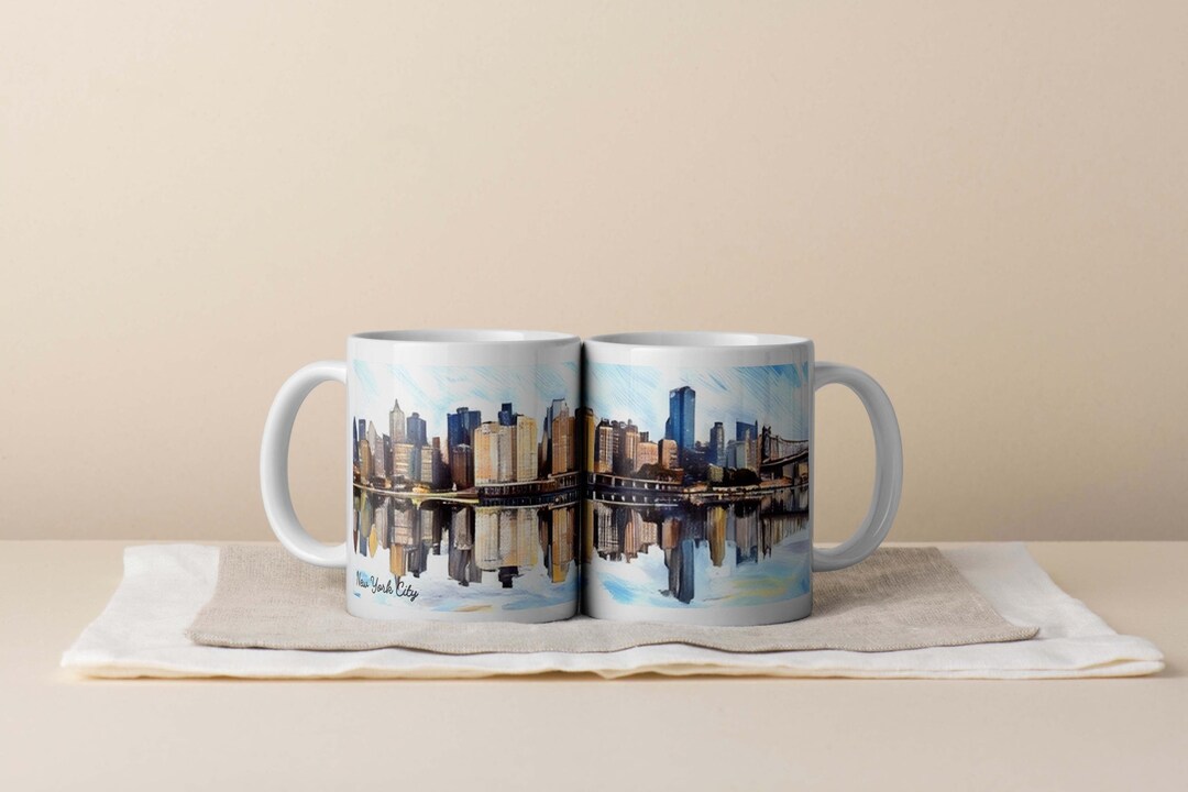 New York City Mug, NYC Travel Souvenir, New York Landscape, US Tourist ...
