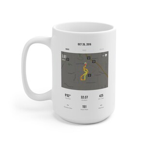 Nike Run Club Coffee Mug, Custom Running Map Tea Cup, Personalized ...