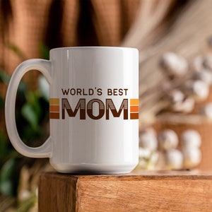 World's Best Mom Mug, Number One Mom Cup, Mom Retro Mug, Mother's Day ...