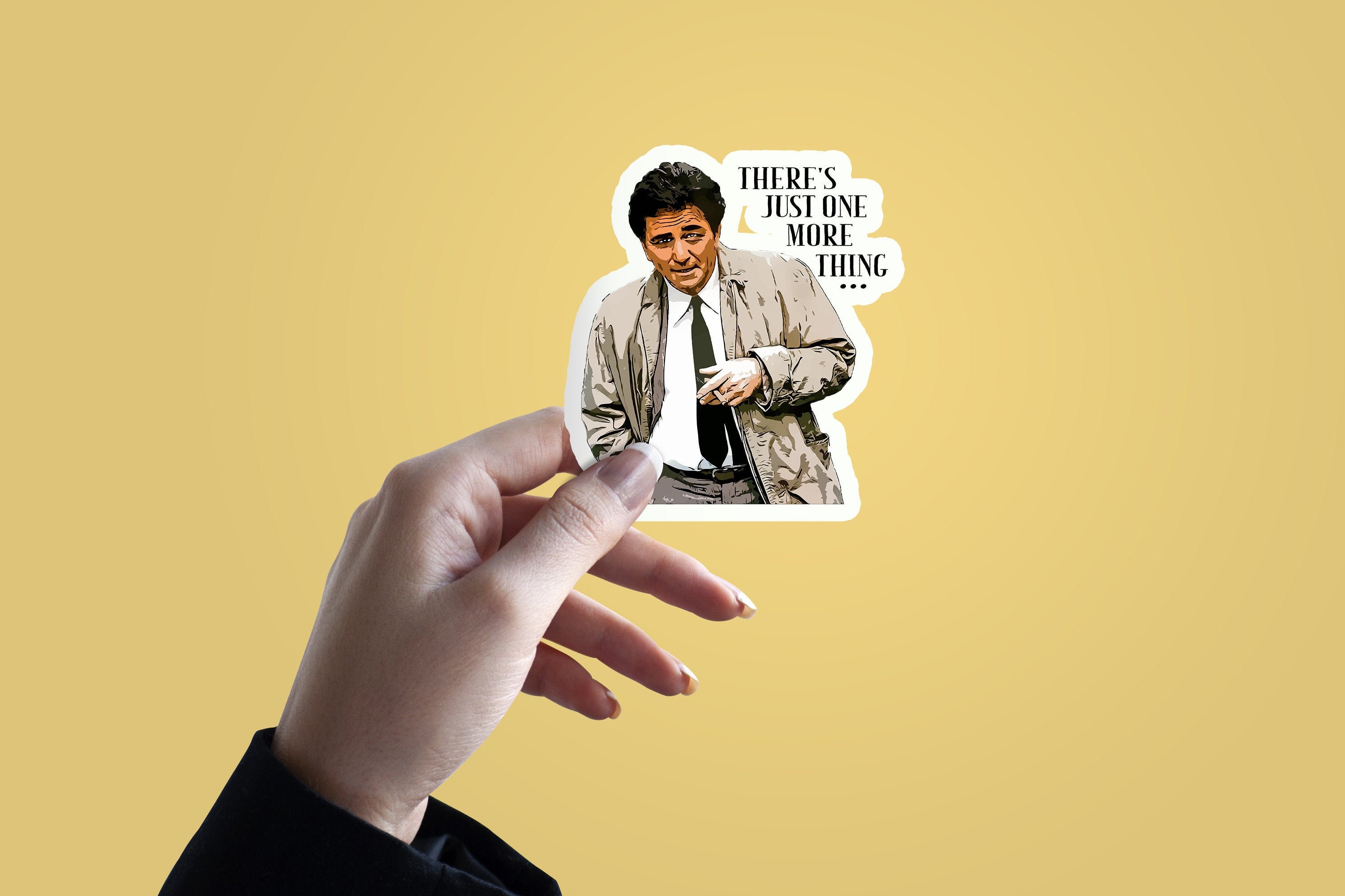 Lieutenant Columbo Funny Sticker Just One More Thing Laptop | Etsy