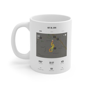 Nike Run Club Coffee Mug, Custom Running Map Tea Cup, Personalized ...