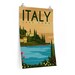 Italy Vintage Travel Poster, Retro Style Travel Print, Lake Como Rustic ...