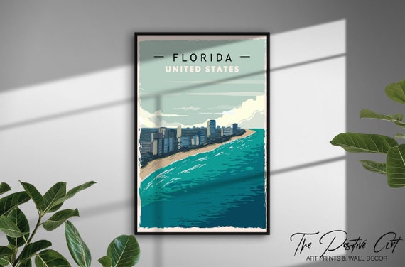 Art & Collectibles American Landmarks Rustic Art Florida Vintage Travel ...