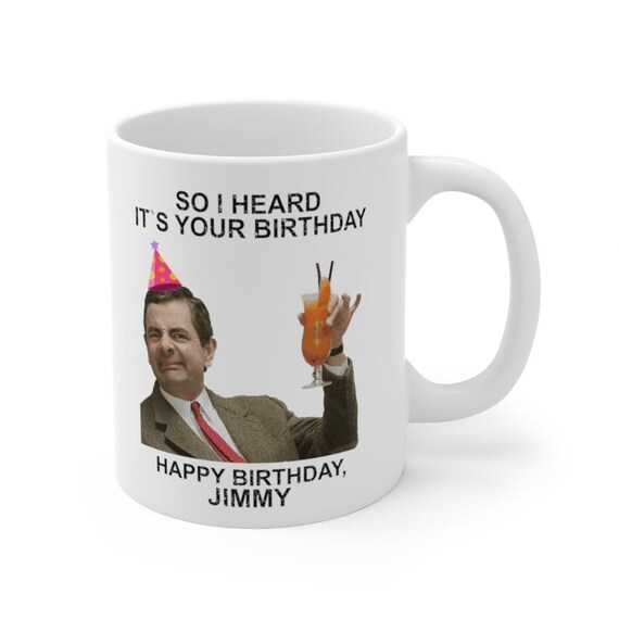 Custom Birthday Coffee Mug Rowan Atkinson Fan Gift Idea Mr | Etsy