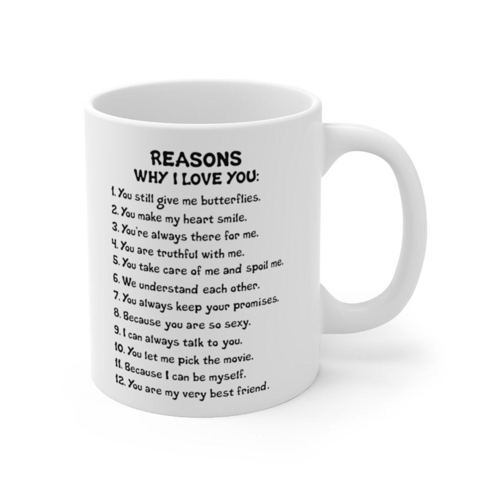 Custom Reasons Why I Love You Romantic Coffee Mug | Etsy