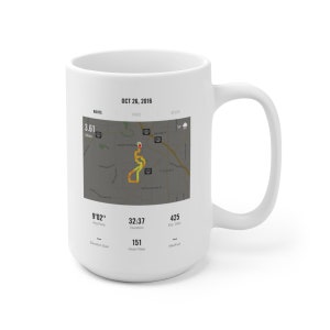 Nike Run Club Coffee Mug, Custom Running Map Tea Cup, Personalized ...