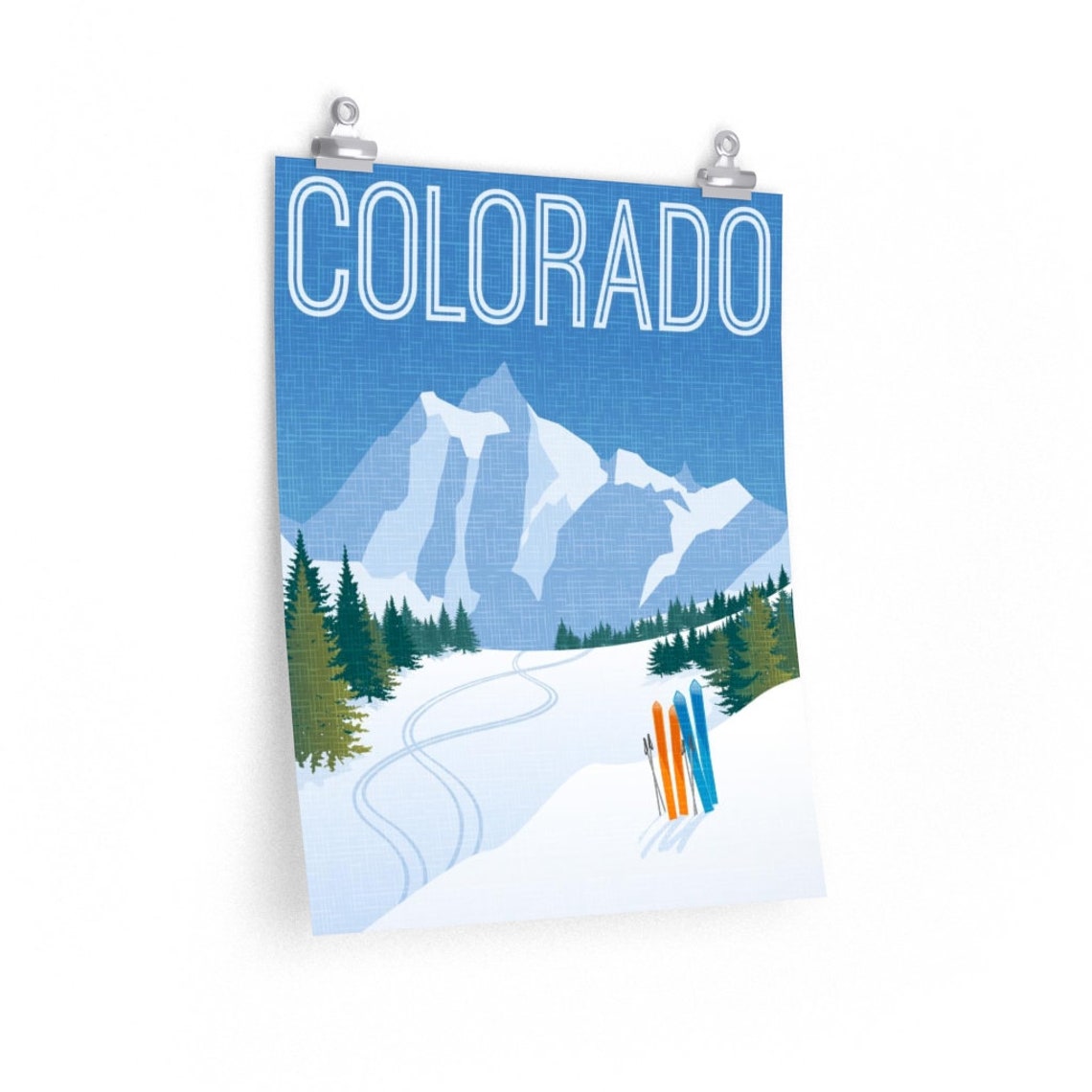 Colorado Vintage Travel Poster Retro Style Travel Print - Etsy