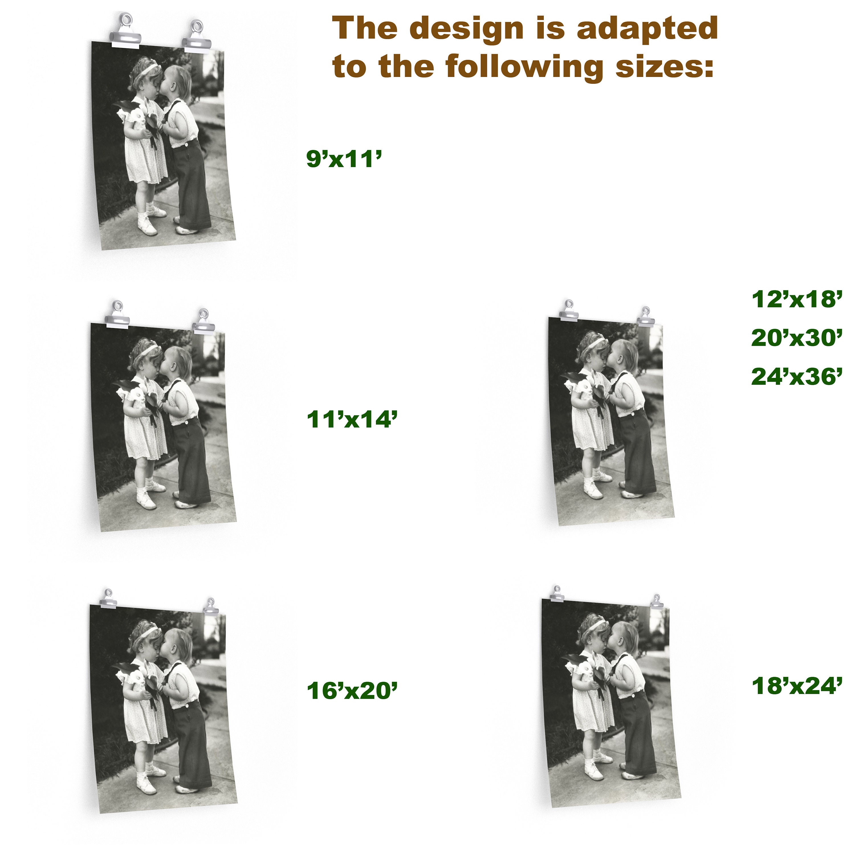 First Love Vintage Photo Poster Boy Kissing Girl Black N - Etsy