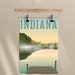 Indiana Vintage Travel Poster Retro Style Travel Print US - Etsy