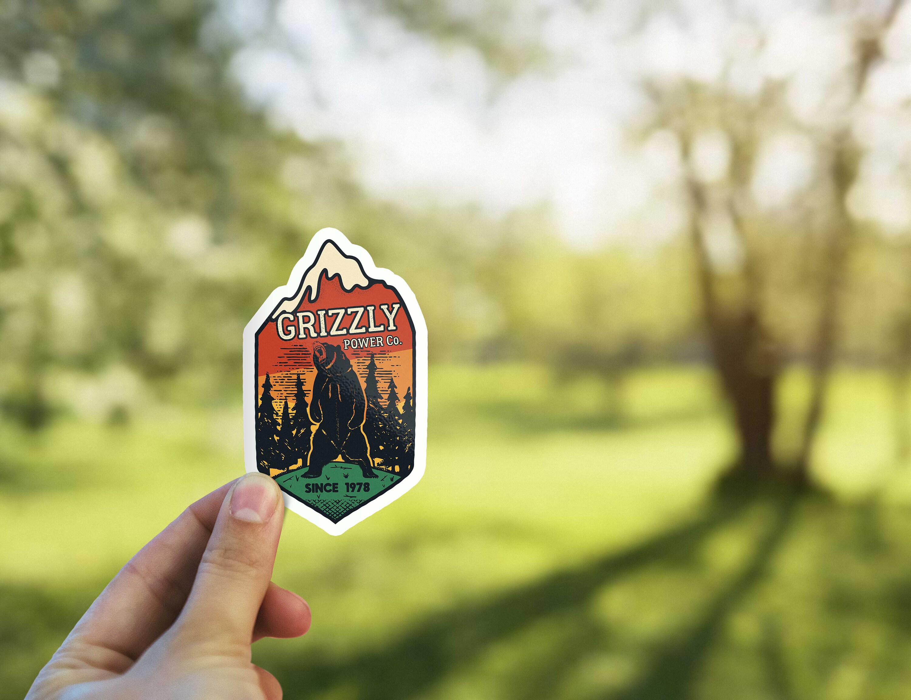 Wild Grizzly Sticker Big Sticker Adventure Large Sticker | Etsy