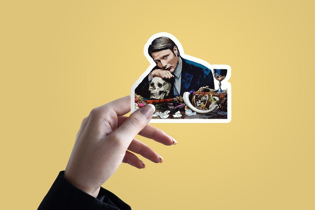 Hannibal Lecter Art Sticker, Funny TV Show Decal, Eat the Rude Gift ...