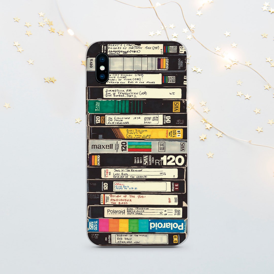 Retro VHS Tapes iPhone Case 16 15 14 13 12 11 Pro Max, VHS Movie Poster ...