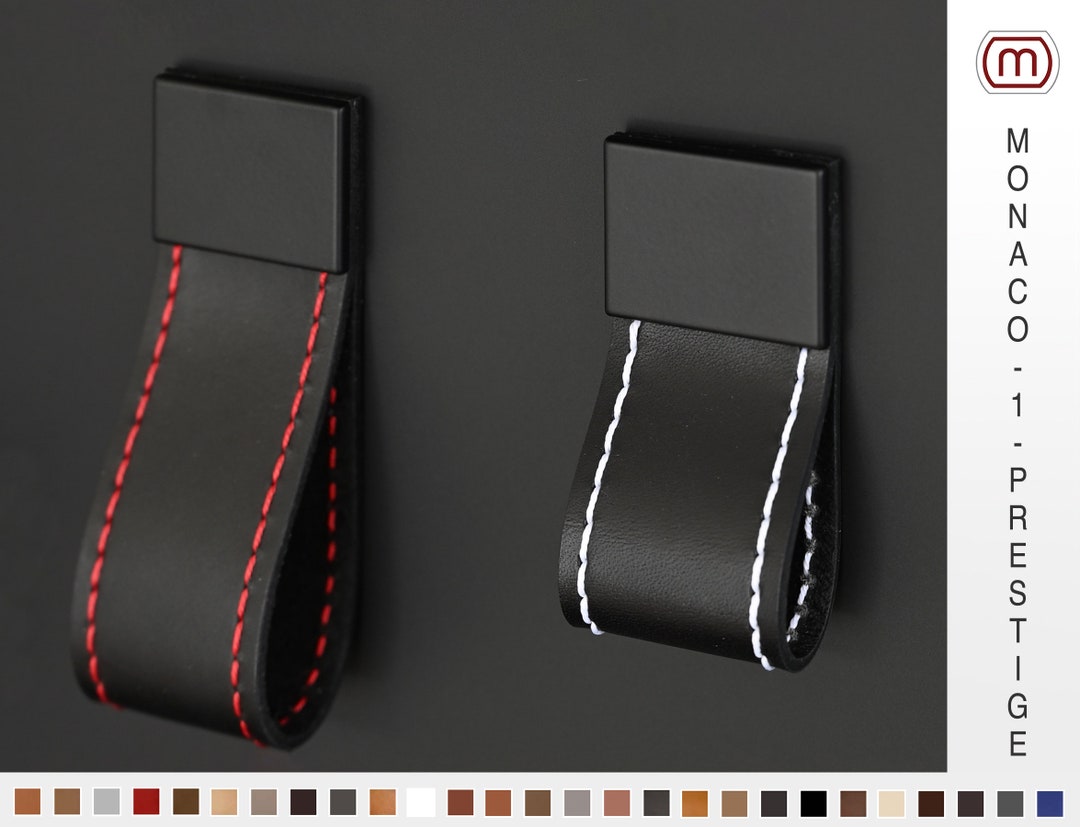 Leather Loops, Leather Cabinet Handles, Leather Pull Handles, Leather ...