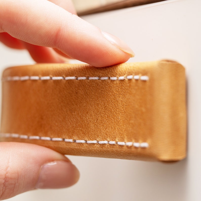 Unique Leather Cabinet Hardware, Leather Handles, Drawer Pulls, Cabinet ...
