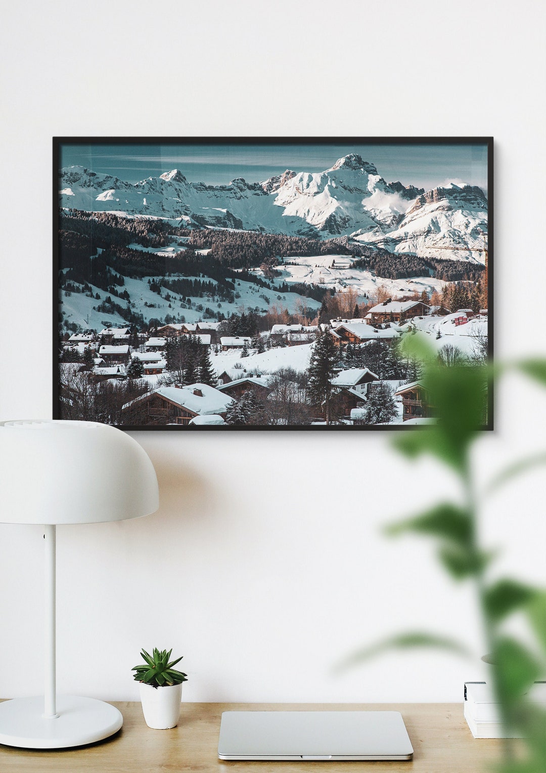 French Alps Landscape Poster From Megève Ski Resort Wall Poster Home ...