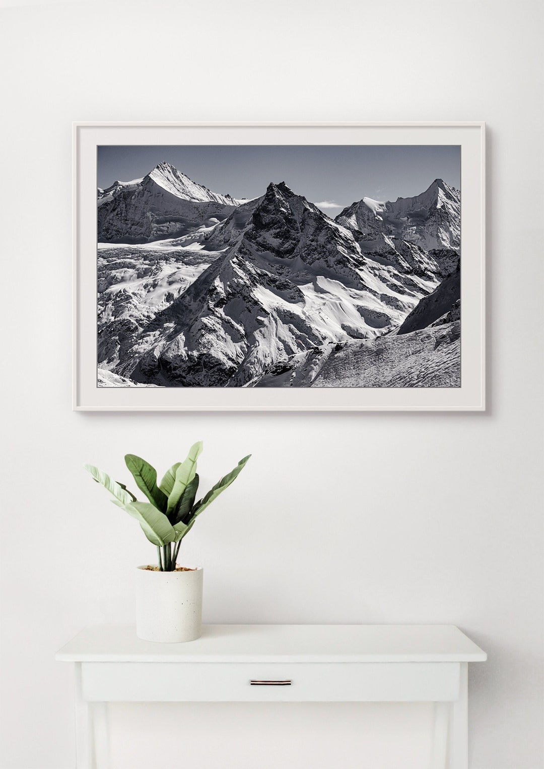 Schweizer Alpen Berge Poster: Walliser Landschaft, Bessospitze - Etsy ...