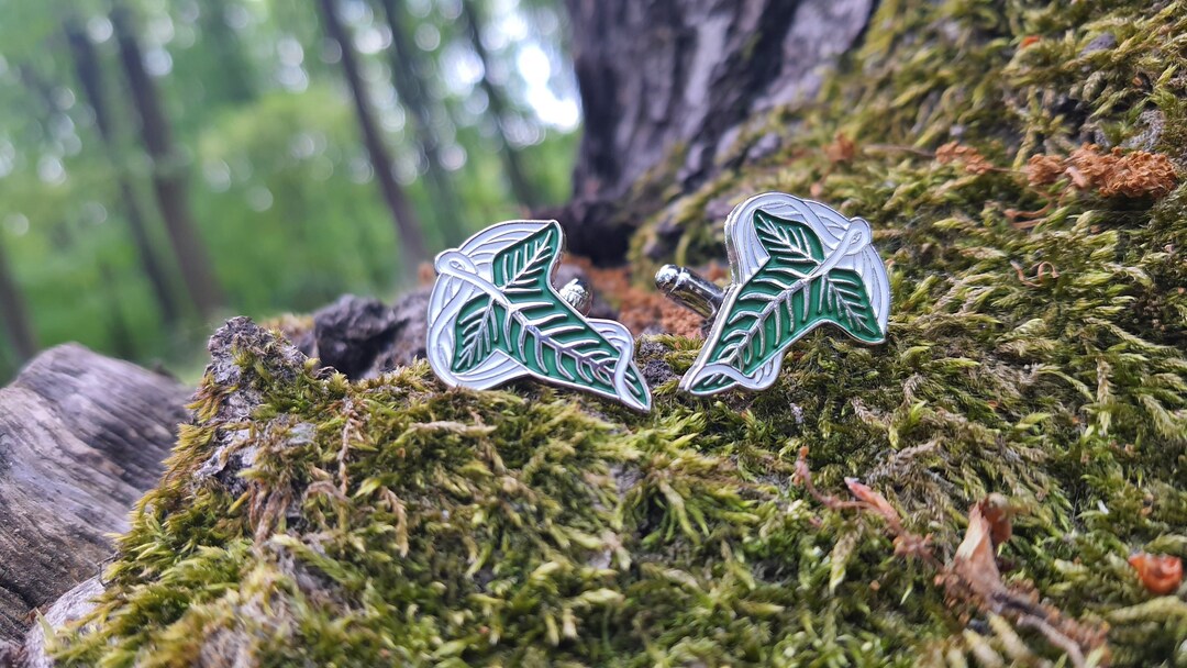 Lorien Leaf Cufflinks cadeau de marié cadeau danniversaire boutons de ...