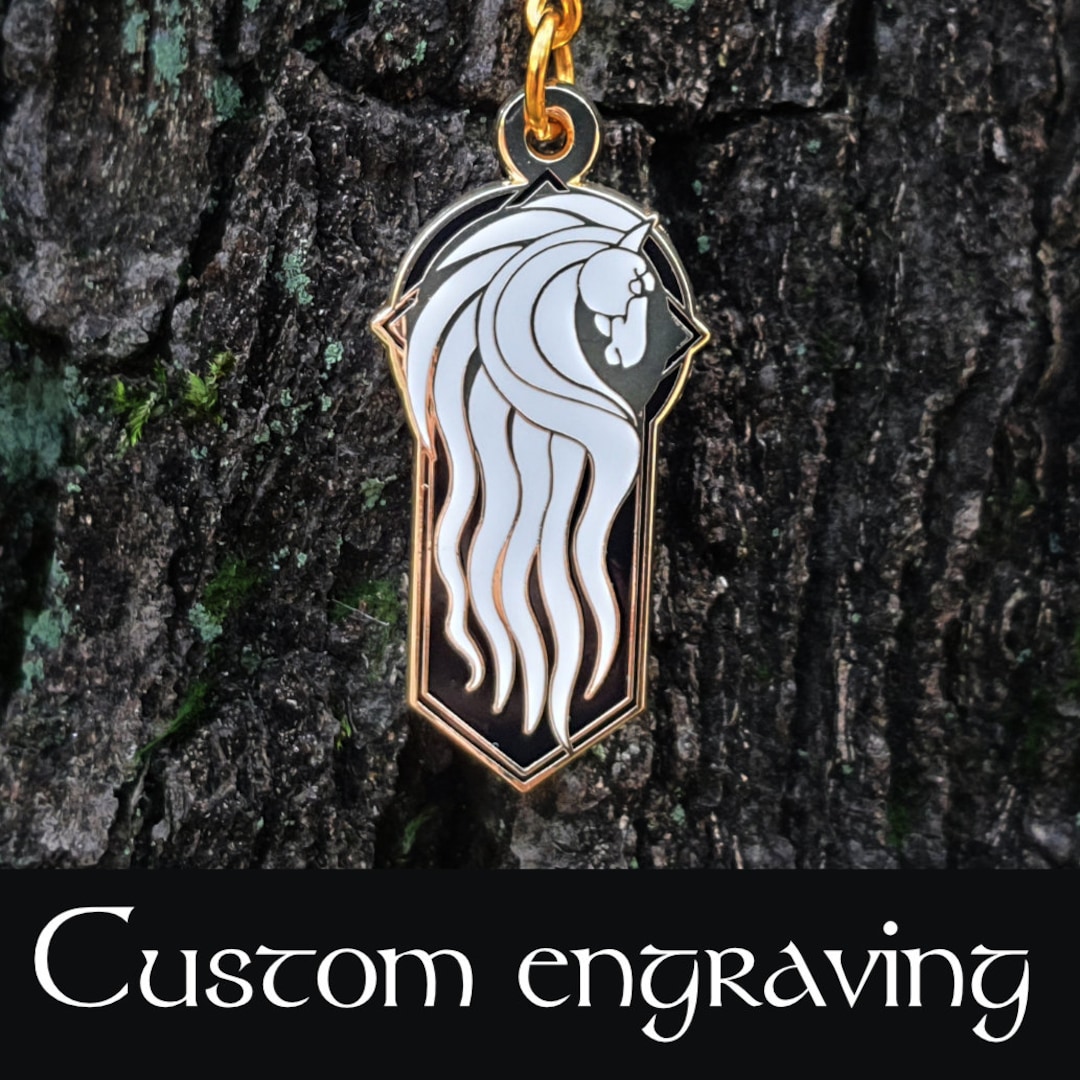 Rohirrim Banner Gold Custom Engraving Riders of Rohan Lotr Jewelry ...