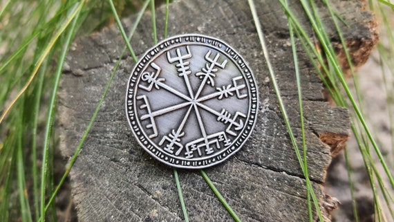 Vegvisir Icelandic Stave Norse Runic Stave Pin - Etsy
