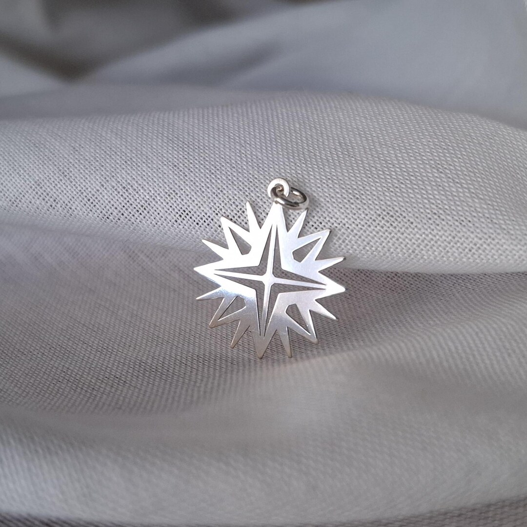 Star of Feanor Charm - Sterling Silver - Lotr Charm - Lotr Necklace ...
