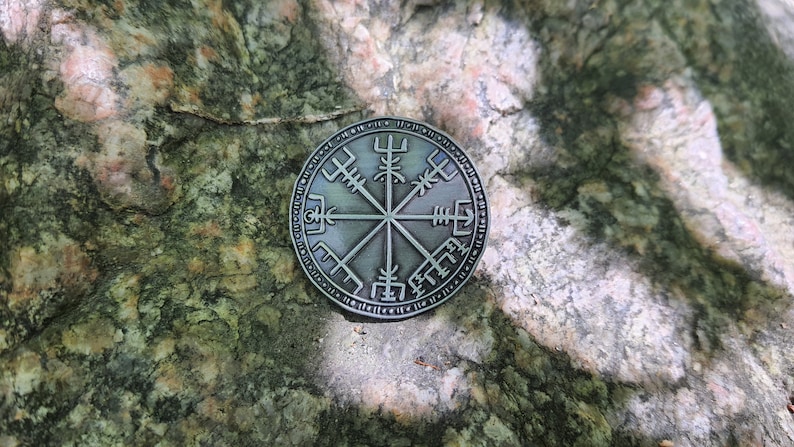 Vegvisir Icelandic Stave Norse Runic Stave Pin - Etsy