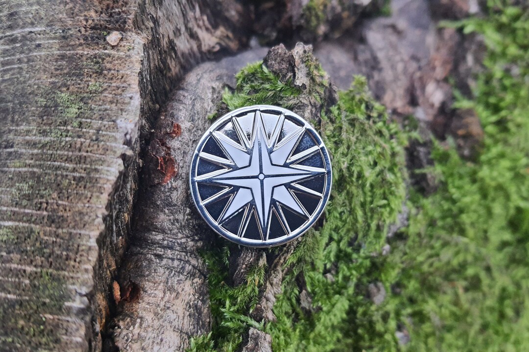 Star of Feanor Enamel Pin - Silver - Enamel Pin LOTR Jewelry - Elven ...