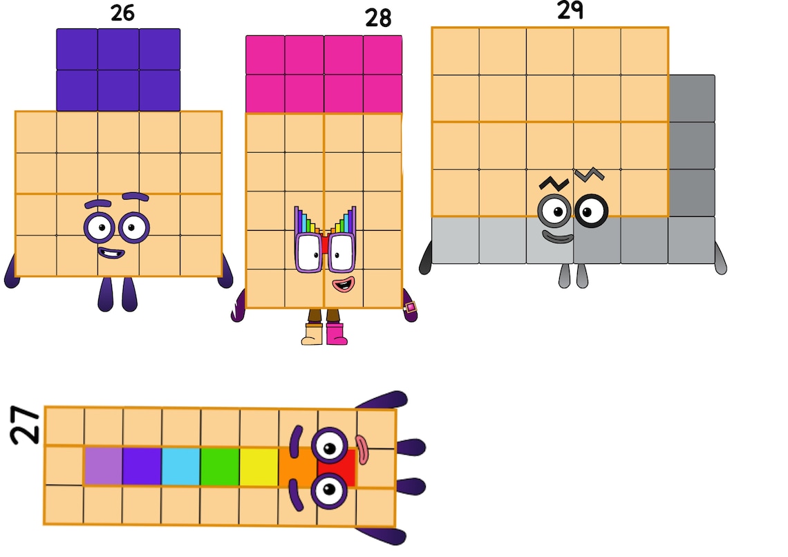 Numberblocks 1-29 Digital Download - Etsy Canada