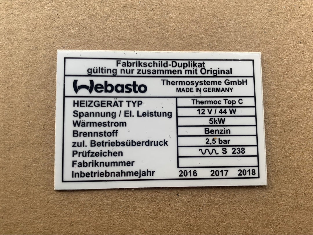 1x Information Sticker webasto BMW E30 E24 E23 E28 E34 E32 E38 - Etsy