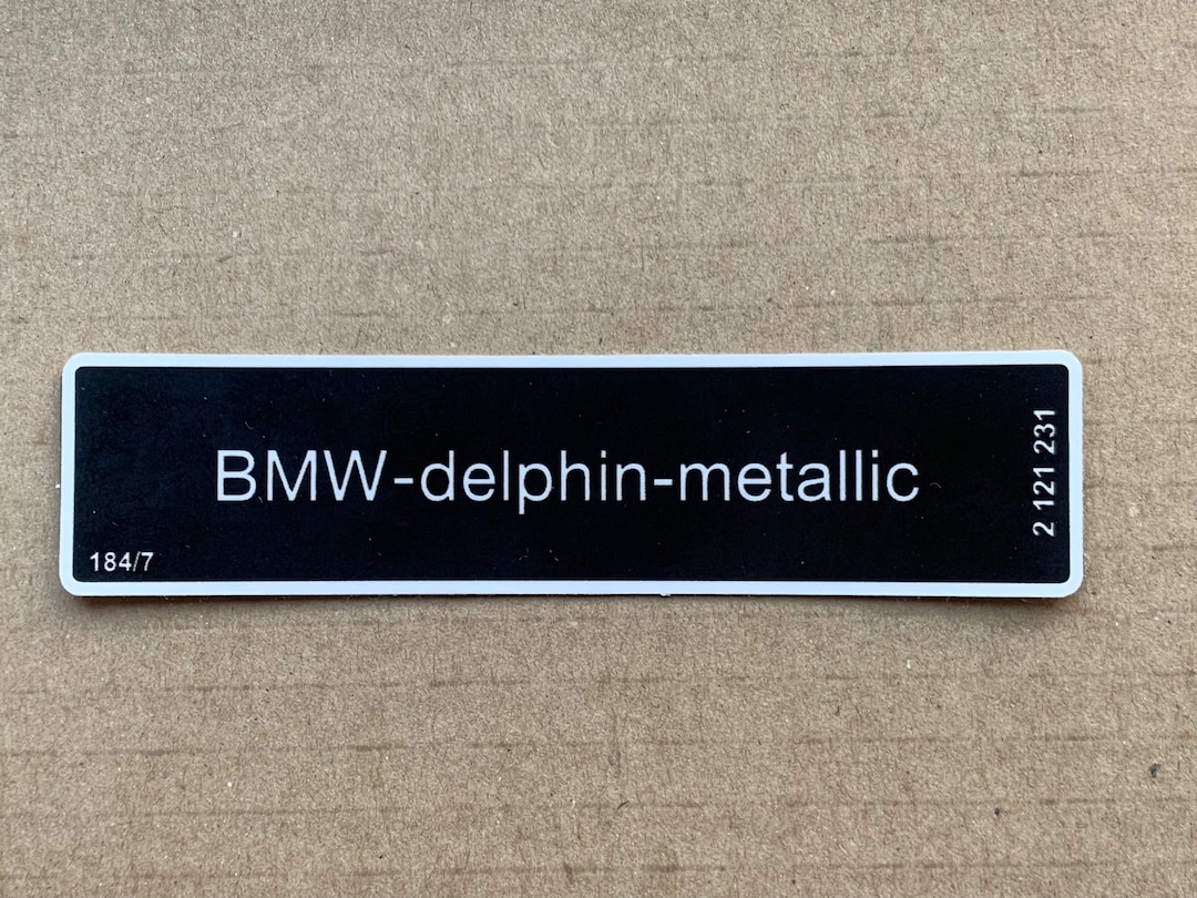 1x Bmw-delphin-metallic Paint Sticker Label E21 E30 E36 E24 E28 E34 E23 ...