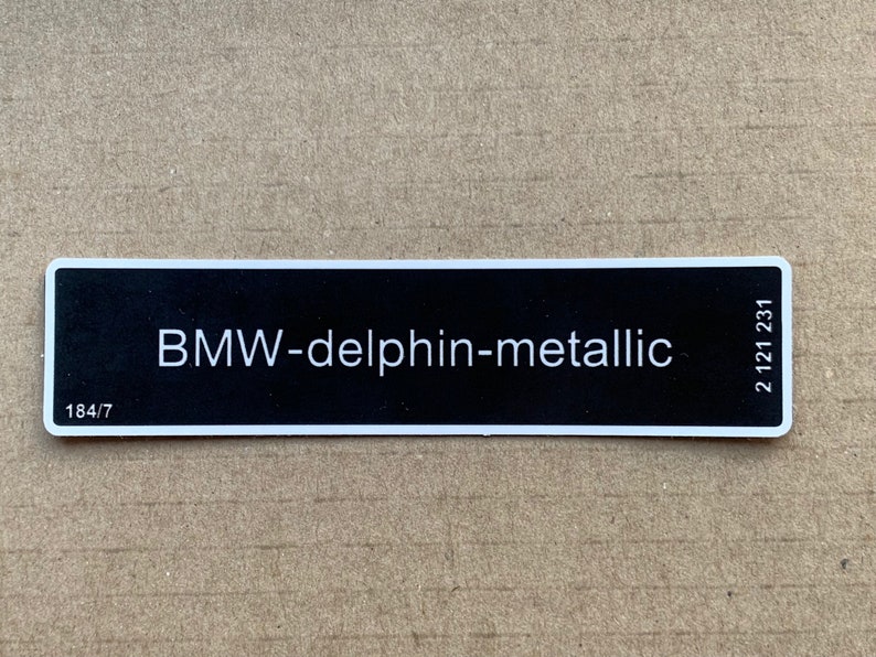 1x Bmw-delphin-metallic Paint Sticker Label E21 E30 E36 E24 - Etsy